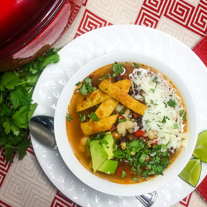 Vegetarian Tortilla Soup with Tempeh | Inspired Fresh Life